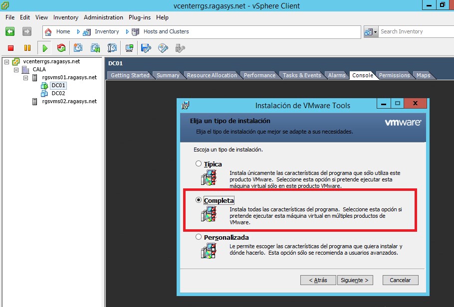 Crear y gestionar máquinas virtuales en VMware vSphere 6.0 – RAGASYS ...
