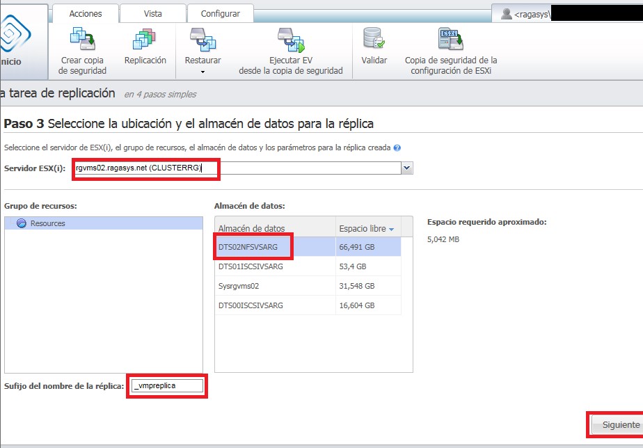 Replicación de máquinas virtuales con Acronis Backup for VMware 9 ...