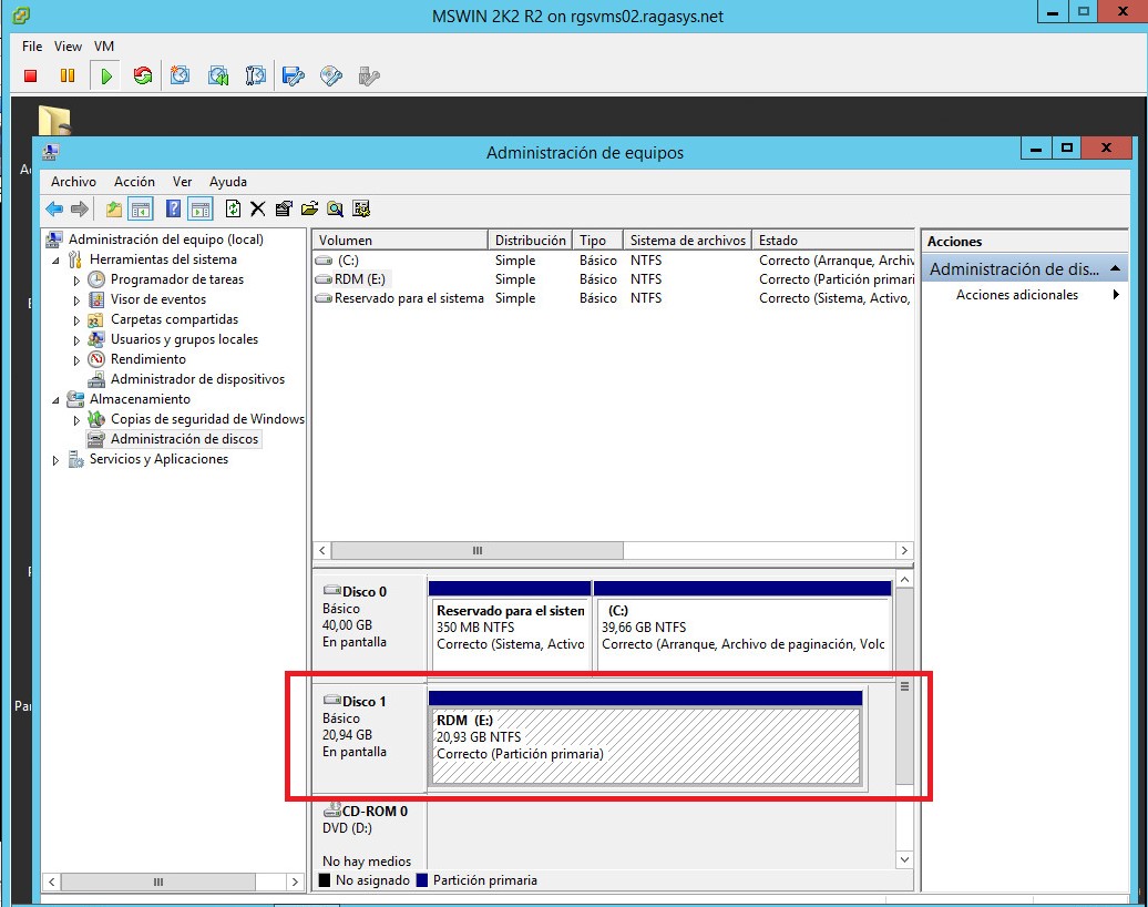 Configuración de discos RDM en VMware vSphere – RAGASYS SISTEMAS