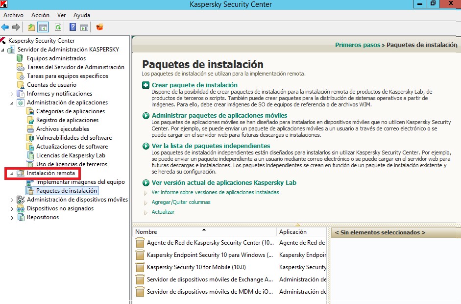 Kaspersky Security Center – Consola de administración - RAGASYS SISTEMAS