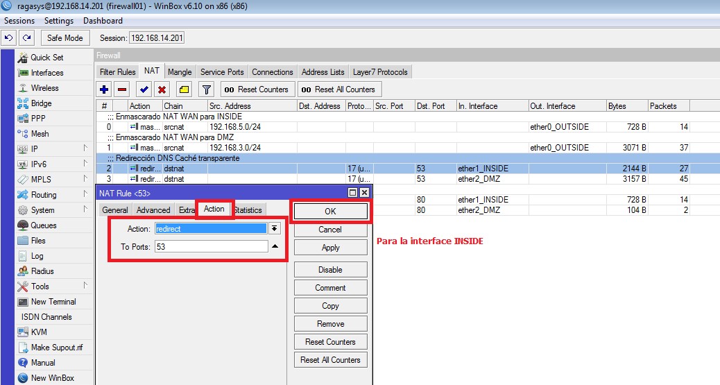 Configuración Firewall con Mikrotik RB1100 AHx2 – RAGASYS SISTEMAS