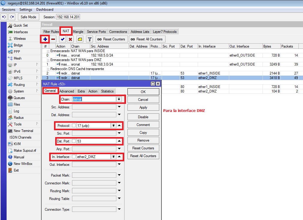 Configuración Firewall con Mikrotik RB1100 AHx2 – RAGASYS SISTEMAS