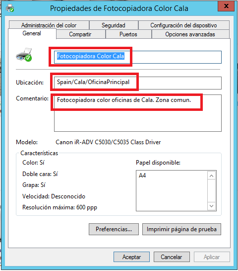 Servidor de impresión sobre MS Windows Server 2012 R2 – RAGASYS SISTEMAS