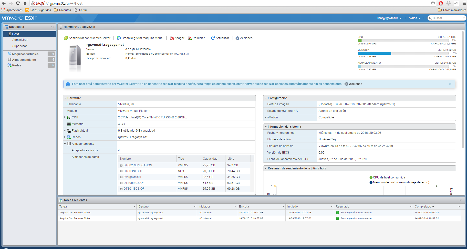 VMware Host Client ESXi – RAGASYS SISTEMAS