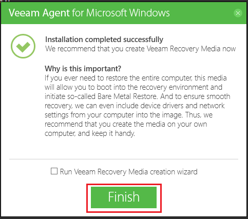 Veeam Agent for Microsoft Windows - RAGASYS SISTEMAS