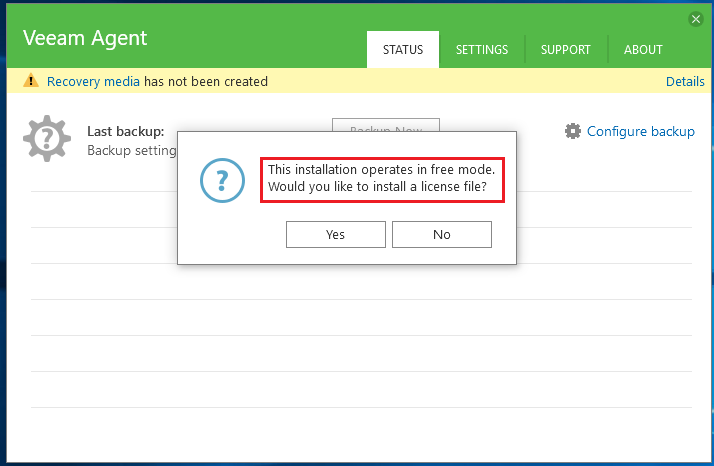 Veeam Agent 2.1 for Microsoft Windows - RAGASYS SISTEMAS