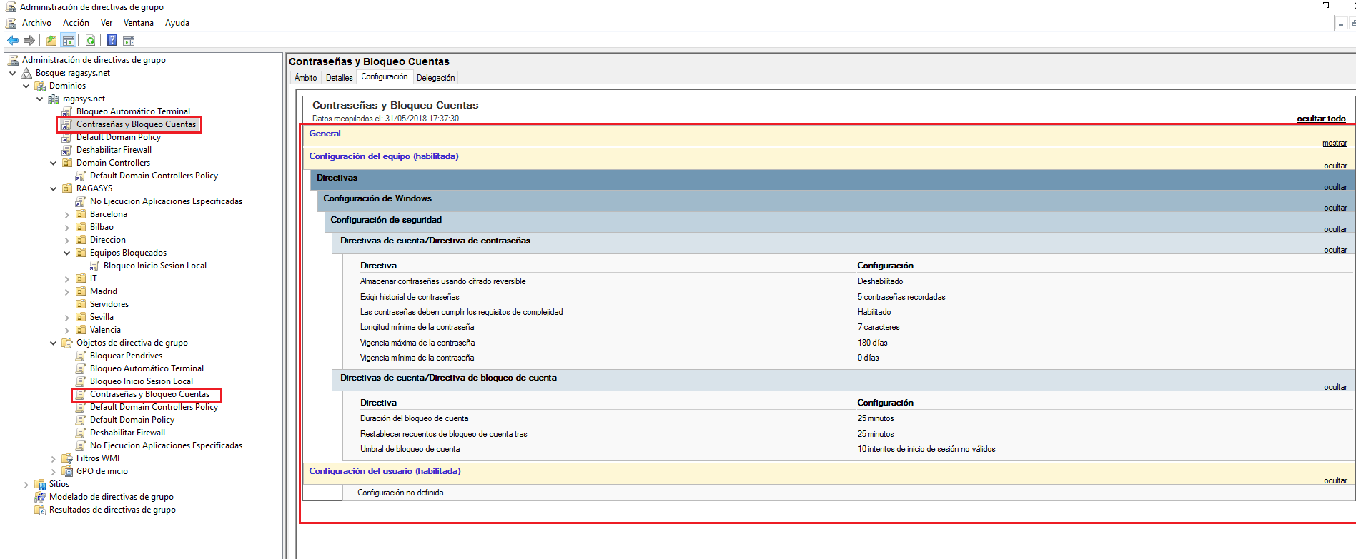 Administración de directivas de grupo (GPO) sobre MS Windows Server ...