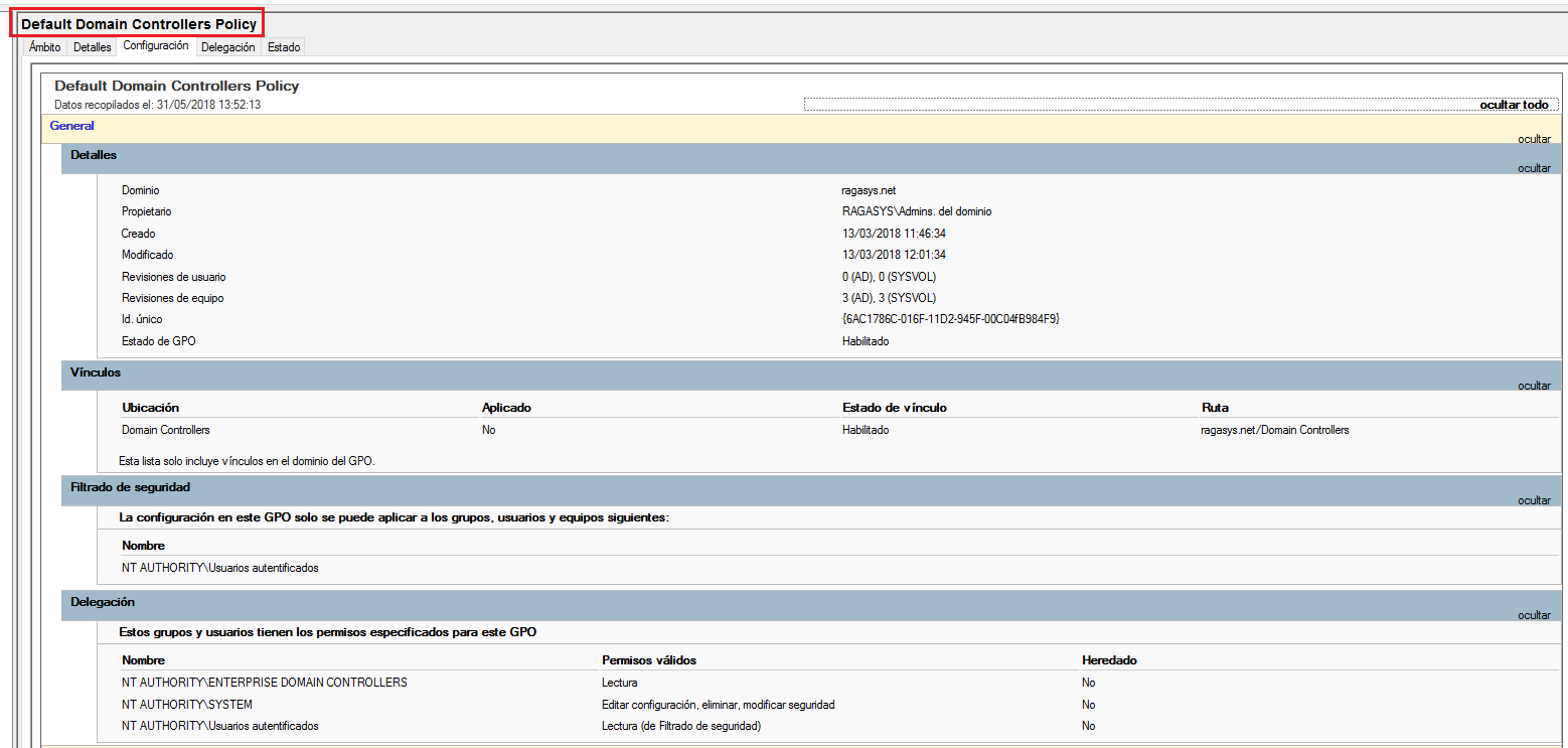 Administración de directivas de grupo (GPO) sobre MS Windows Server ...