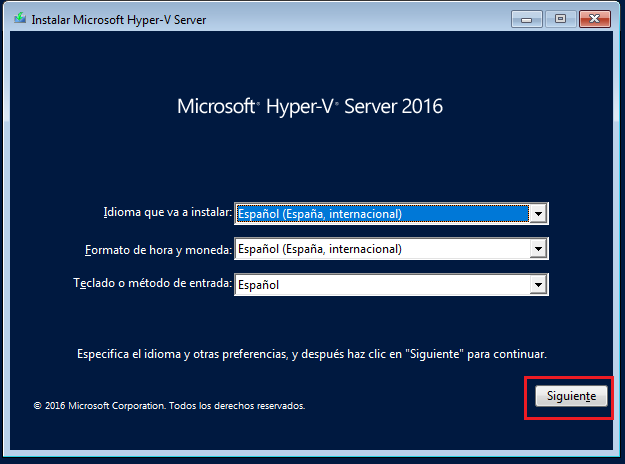 Instalación y configuración de MS Hyper-V Server 2016 Free – RAGASYS ...