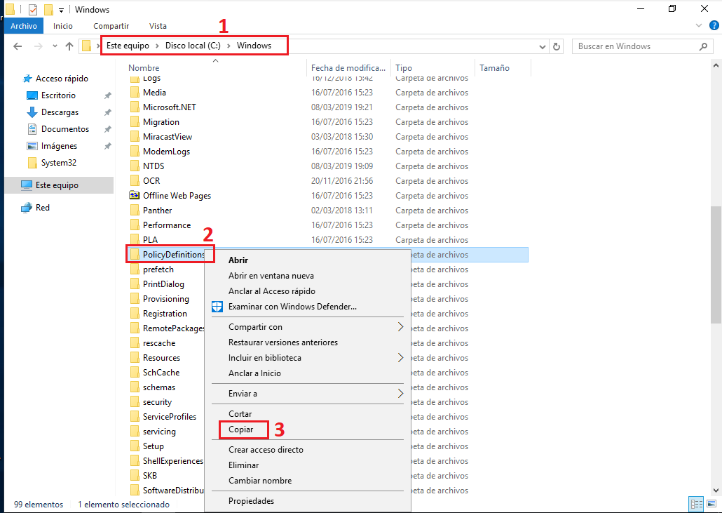 Configurar GPO Central Store – RAGASYS SISTEMAS