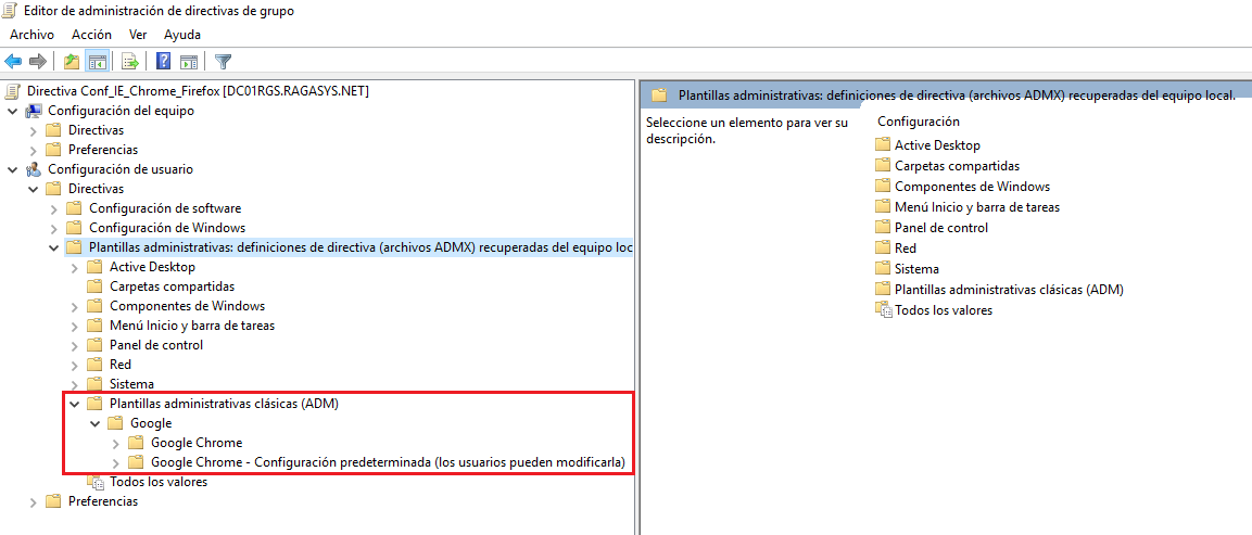 GPO para configurar página de inicio en Internet Explorer, Google ...