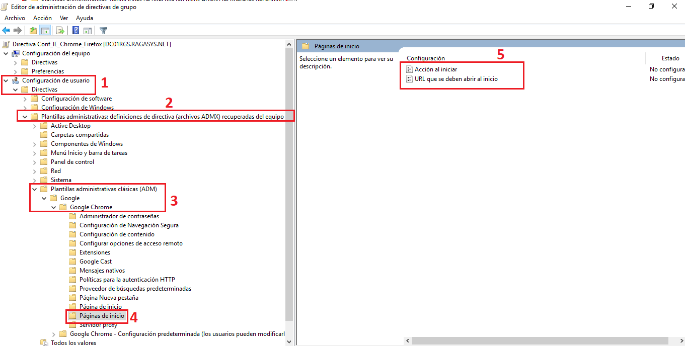 GPO para configurar página de inicio en Internet Explorer, Google ...