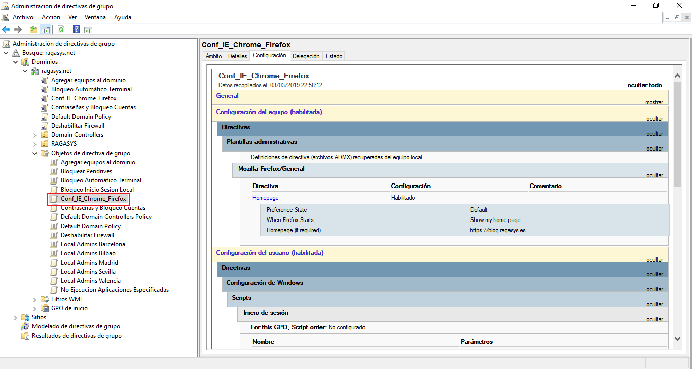 GPO para configurar página de inicio en Internet Explorer, Google ...