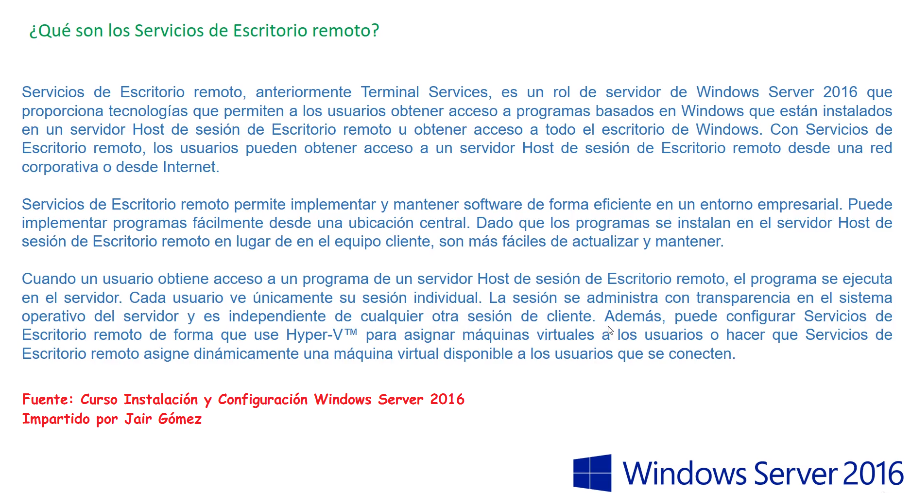 Remote Desktop Services – Instalación de los Servicios de Escritorio ...