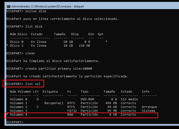 Administración de discos a través de cmd con Diskpart – Windows ...