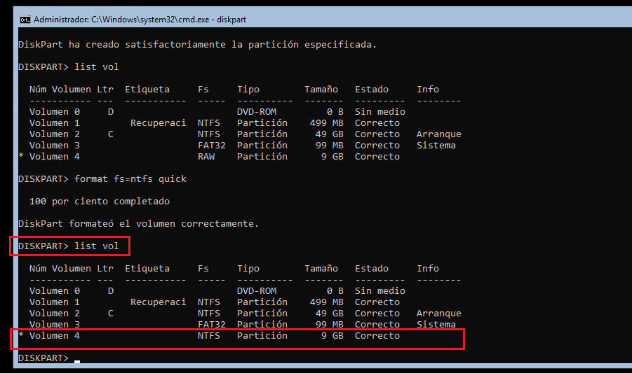 Administración de discos a través de cmd con Diskpart – Windows ...