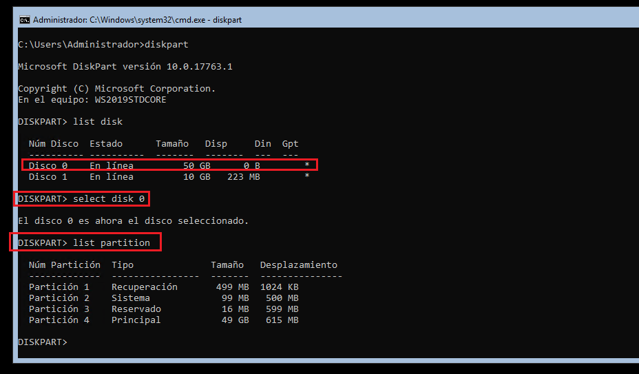 Administración de discos a través de cmd con Diskpart – Windows ...
