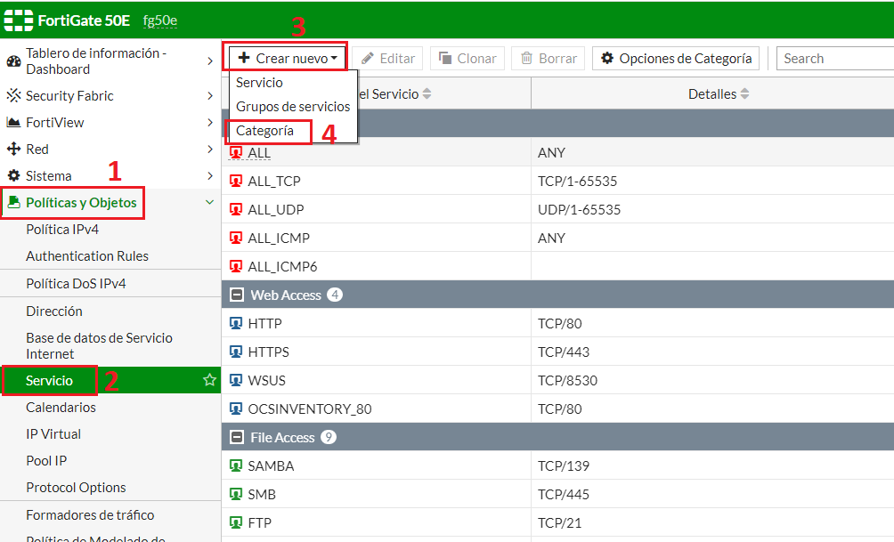 Configuración de puertos Forticlient EMS en Firewall Fortigate ...