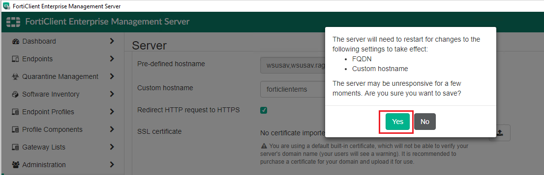 Configuraciones iniciales Forticlient Enterprise Management Server (EMS ...