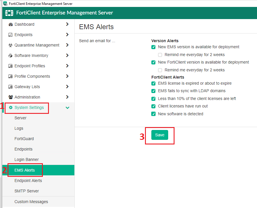 Configuraciones iniciales Forticlient Enterprise Management Server (EMS ...