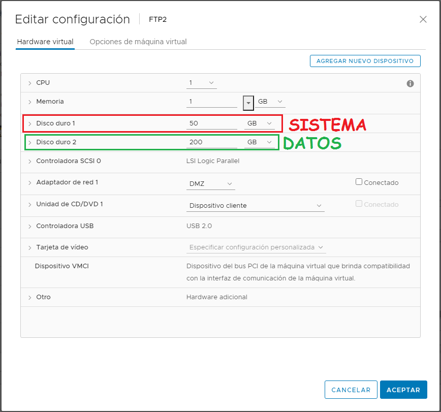 Ampliar volumen LVM en máquina virtual VMware vSphere – RAGASYS SISTEMAS