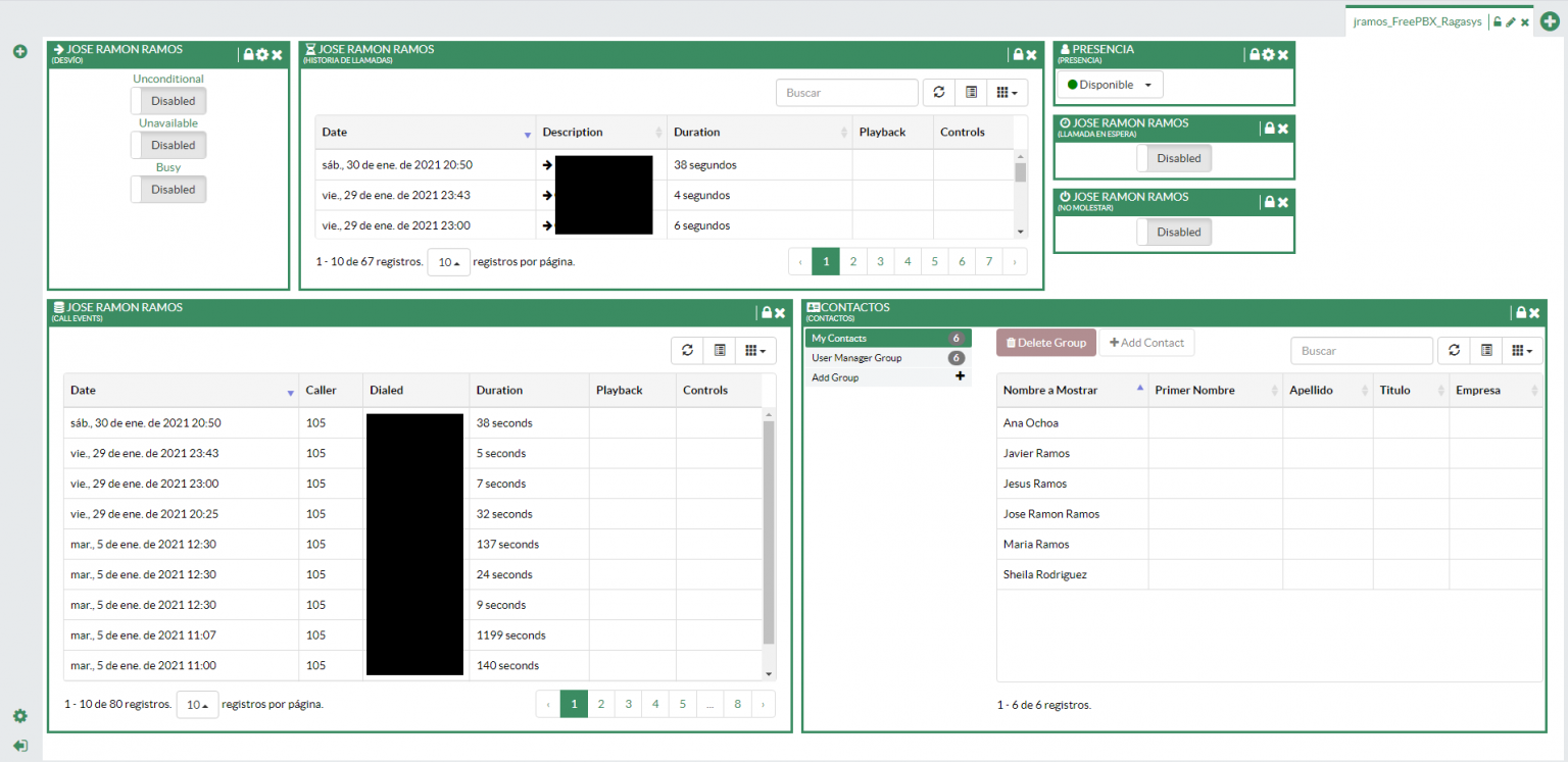 FreePBX – Panel de Control de Usuario (UCP) – RAGASYS SISTEMAS