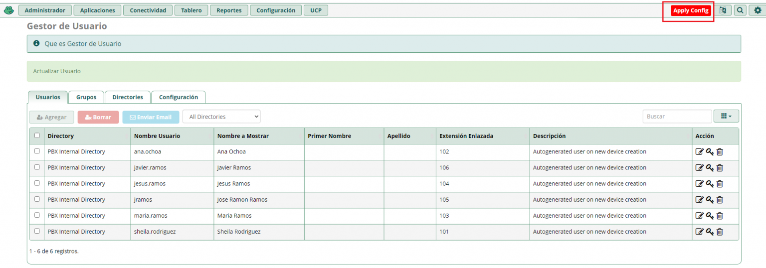 FreePBX – Panel de Control de Usuario (UCP) – RAGASYS SISTEMAS