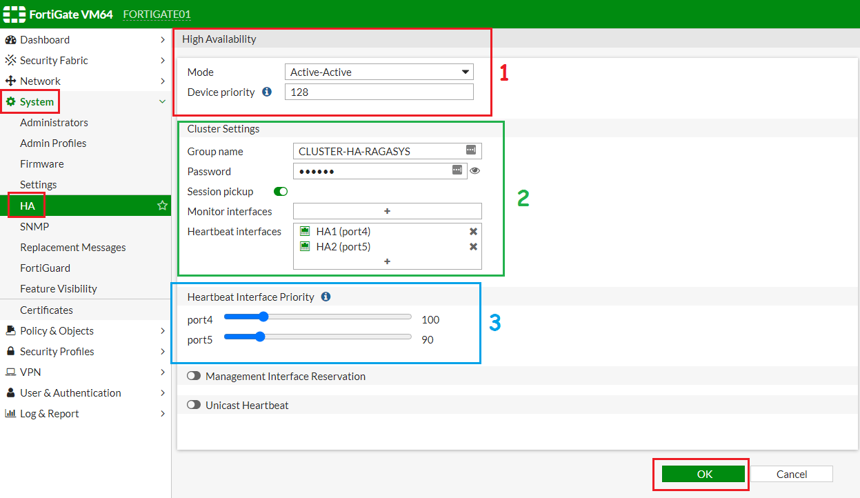 Fortigate HA ACTIVO – ACTIVO – RAGASYS SISTEMAS