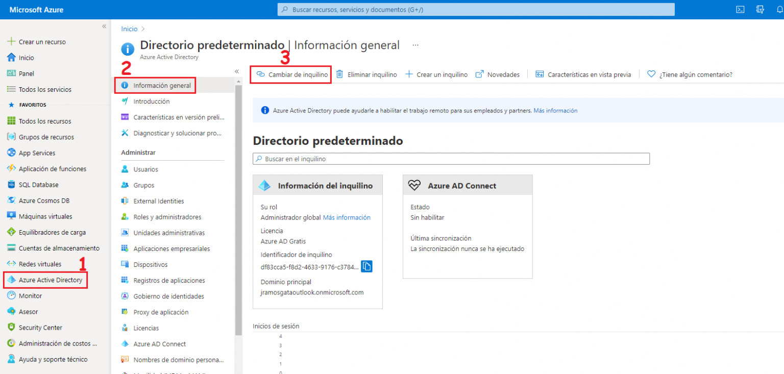 Microsoft Azure – Azure Active Directory – Crear Inquilino – RAGASYS ...
