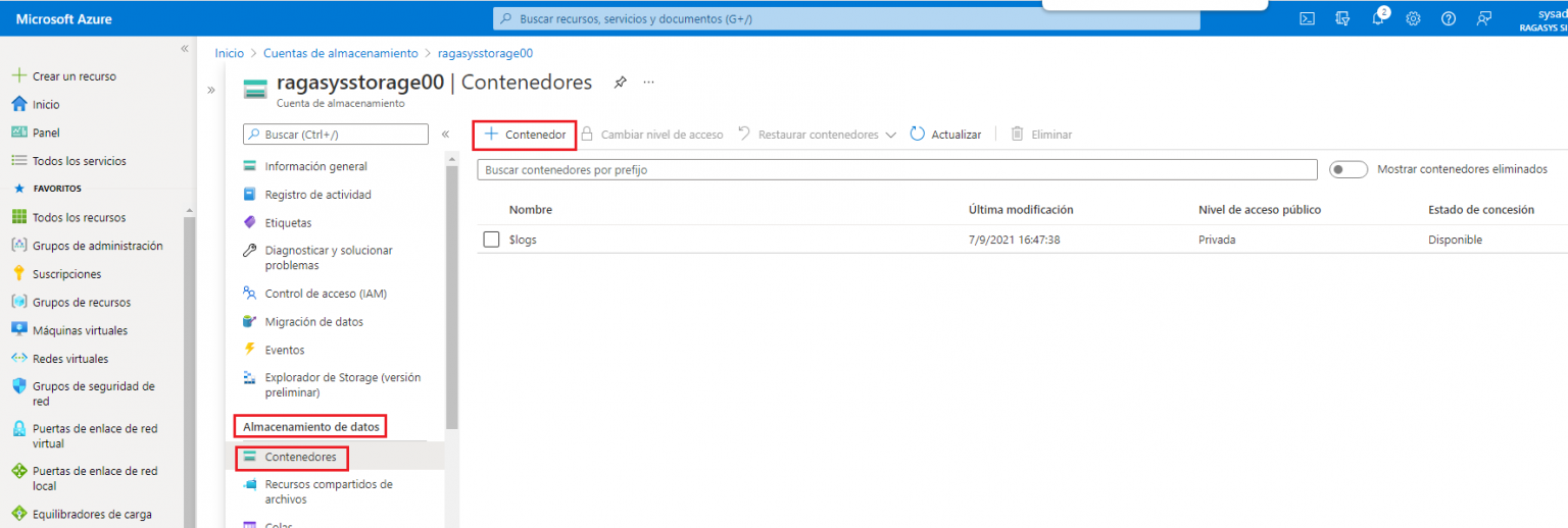 AZURE STORAGE – Azure Blob Storage – RAGASYS SISTEMAS