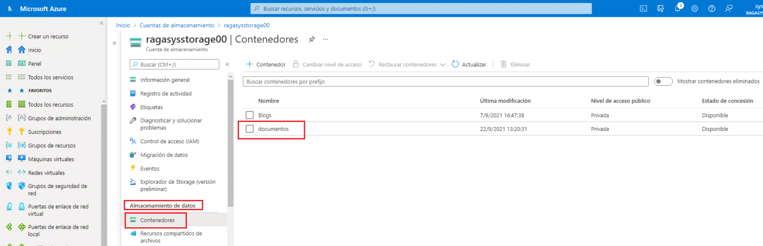 AZURE STORAGE – Azure Blob Storage – RAGASYS SISTEMAS