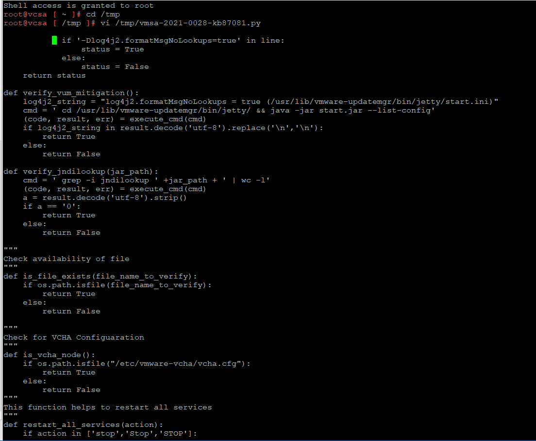 vCENTER SERVER APPLIANCE – CVE-2021-44228 y CVE-2021-45046 – Remote ...