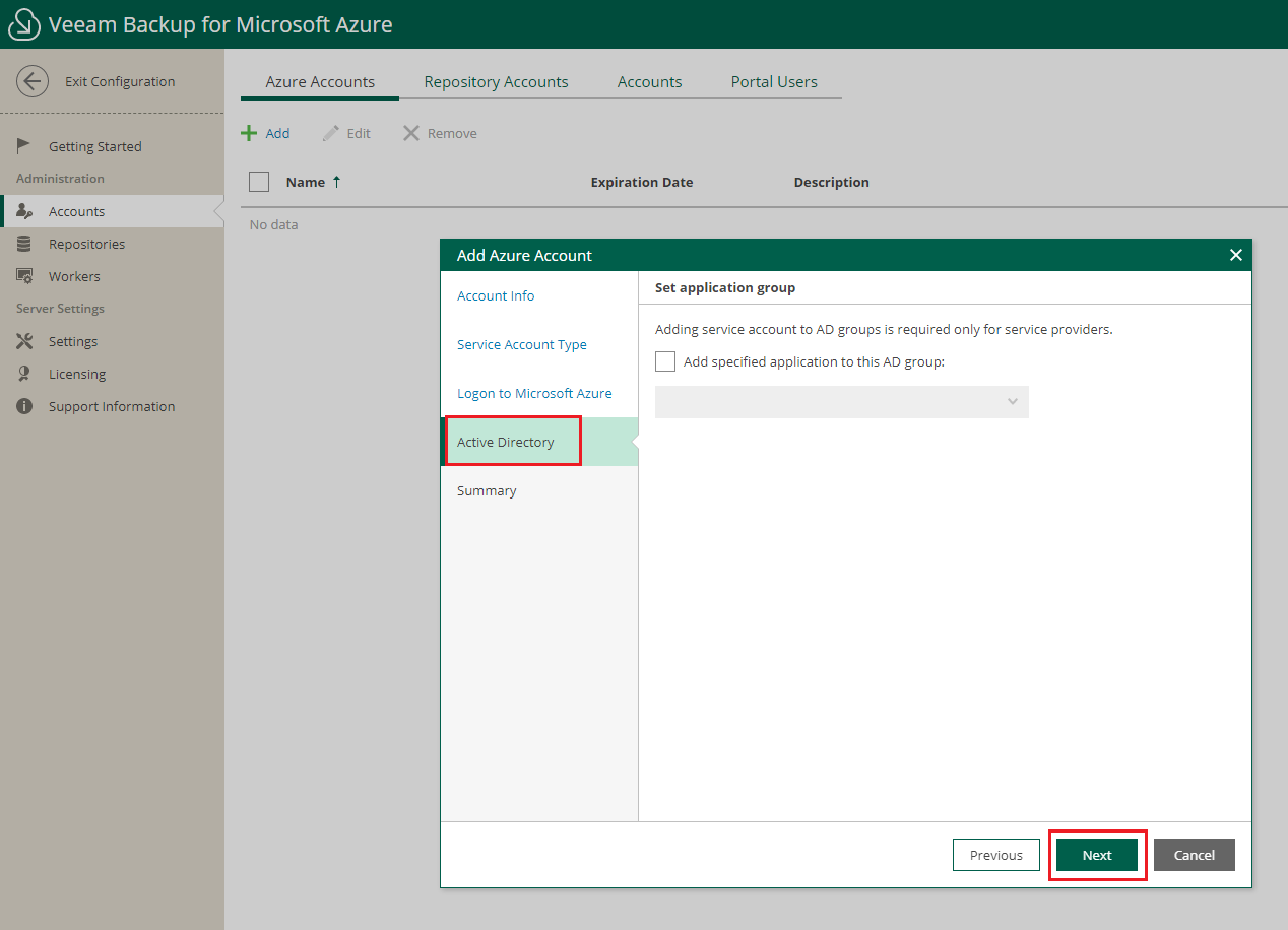 Veeam Backup for Microsoft Azure – Configuración – RAGASYS SISTEMAS