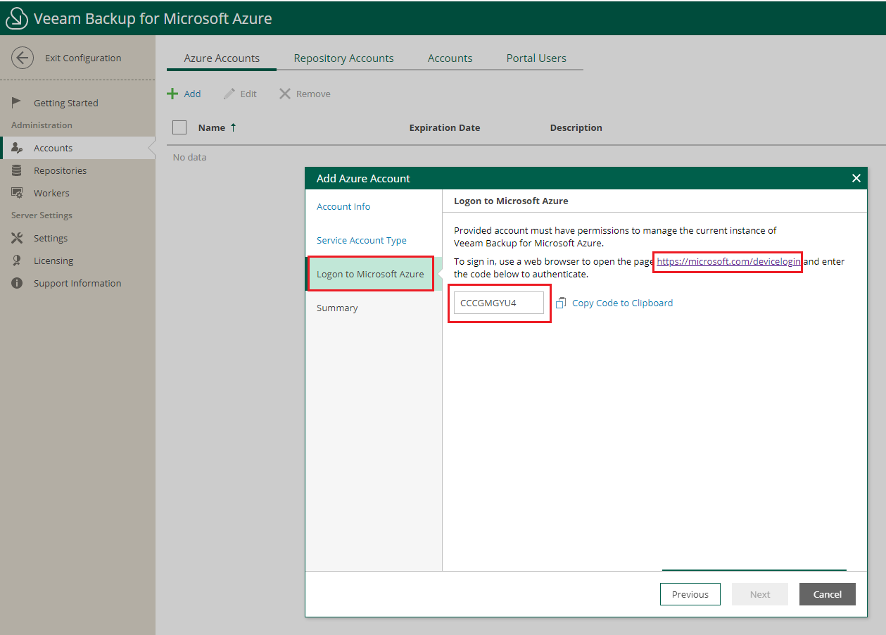 Veeam Backup for Microsoft Azure – Configuración – RAGASYS SISTEMAS