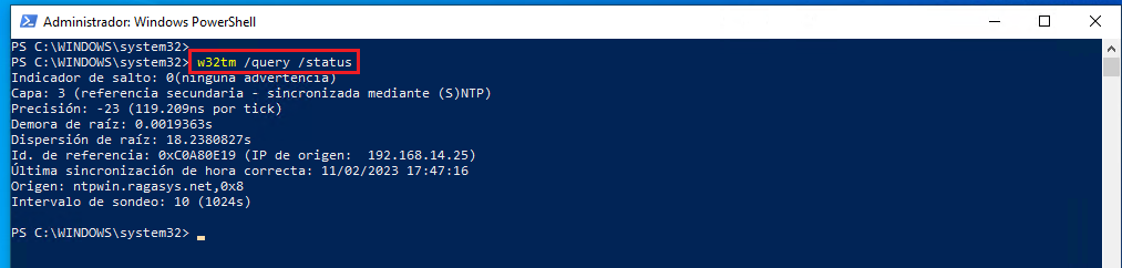 Configuración NTP Client en Windows - RAGASYS SISTEMAS