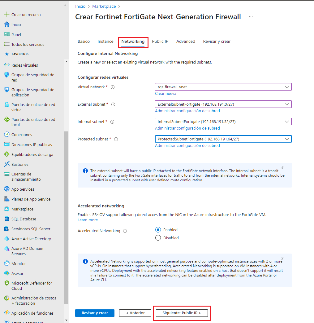 Despliegue Firewall Fortigate en Azure desde Marketplace – RAGASYS SISTEMAS