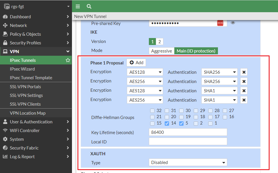 VPN site to site IPSEC entre Fortigate on-premise y Fortigate Azure ...