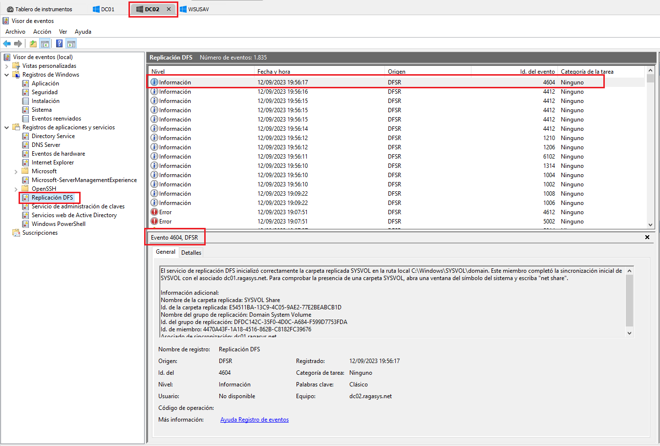 Carpeta SYSVOL no replica entre los controladores de dominio – RAGASYS ...