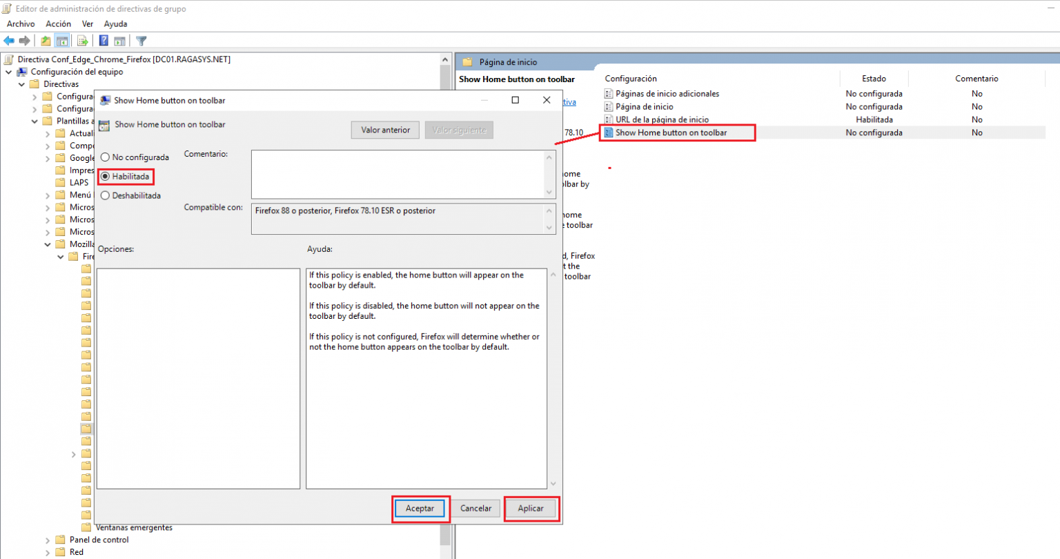 GPO para configurar página de inicio en Microsoft Edge, Google Chrome y ...