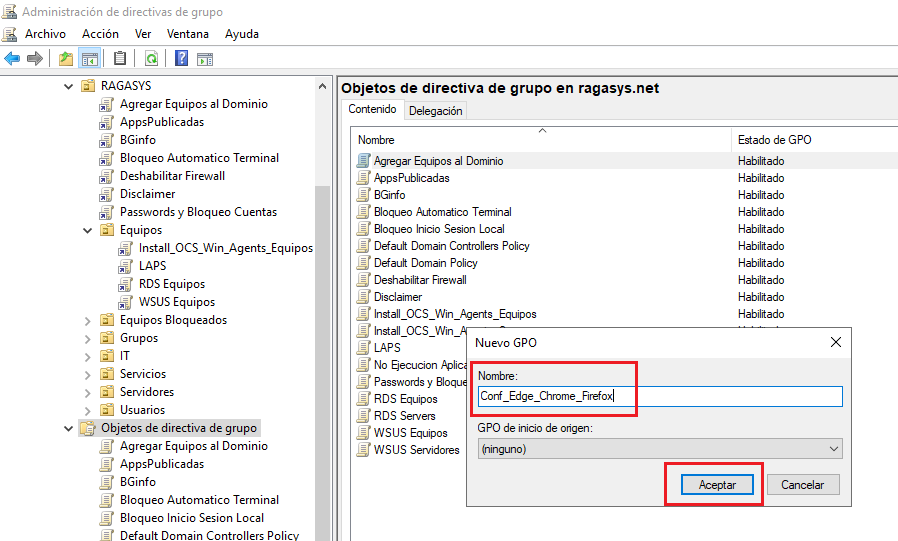 GPO para configurar página de inicio en Microsoft Edge, Google Chrome y ...