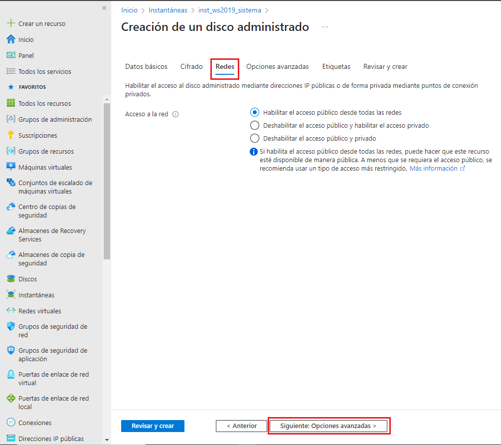 Azure – Crear y restaurar instantáneas de máquinas virtuales – RAGASYS ...