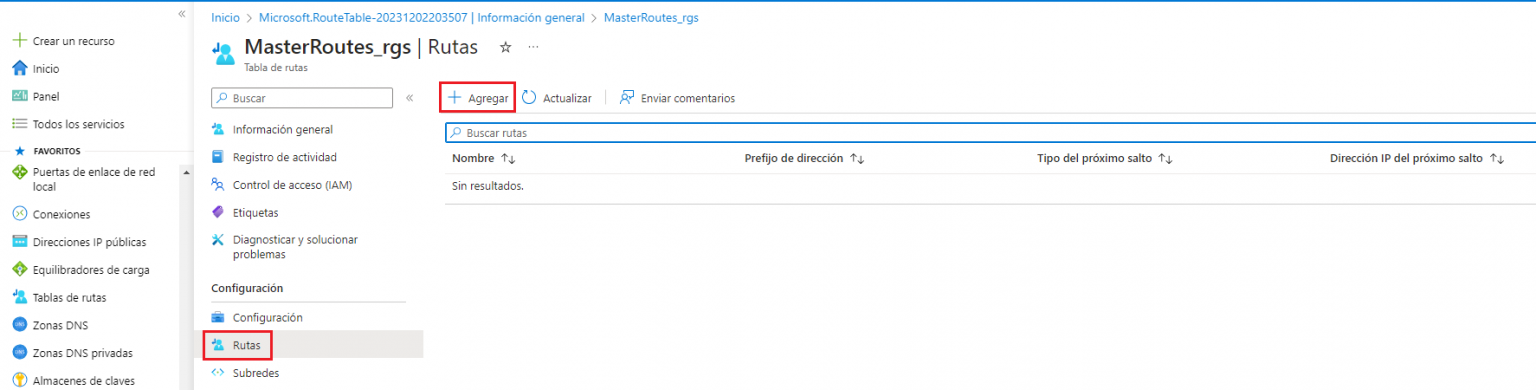 Desplegar y configurar tabla de rutas UDR en Azure – RAGASYS SISTEMAS