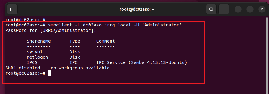 Instalar y configurar Controlador de dominio Samba – RAGASYS SISTEMAS
