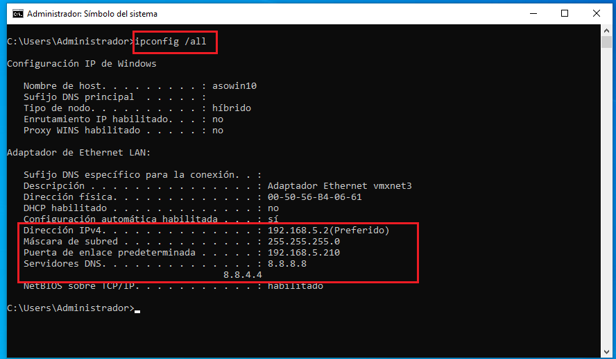 Configuración interface de red Windows a través de cmd – RAGASYS SISTEMAS