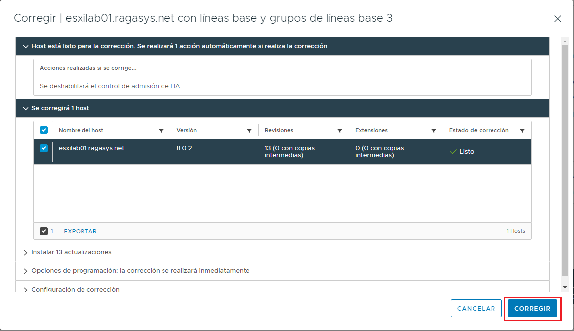 Actualizar VMware vSphere ESXi 8.0 Update 2 a 8.0 Update 2c con ...