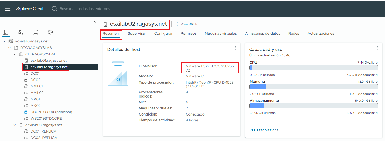 Actualizar VMware vSphere ESXi 8.0 Update 2c a 8.0 Update 3 con ...