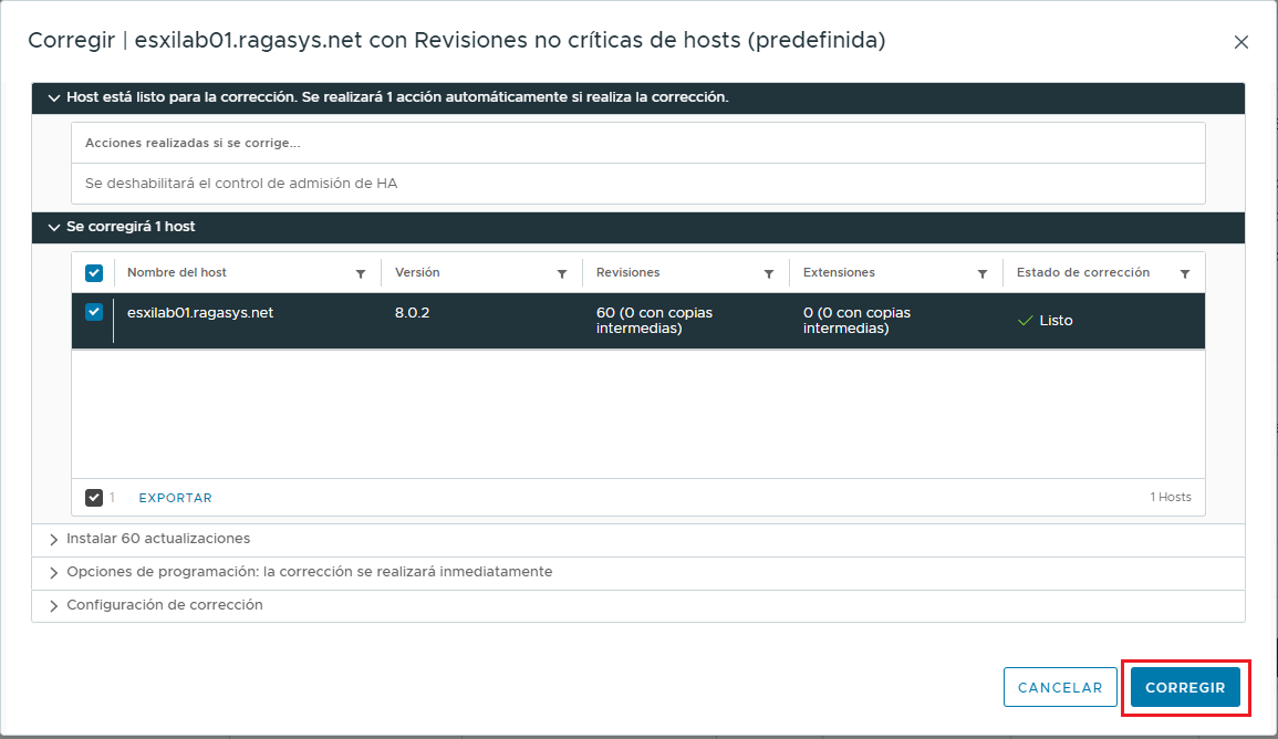 Actualizar VMware vSphere ESXi 8.0 Update 2c a 8.0 Update 3 con ...