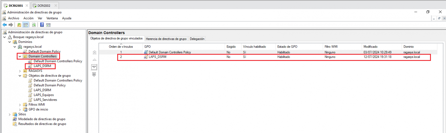 Configurar Windows LAPS para contraseña DSRM de Active Directory ...