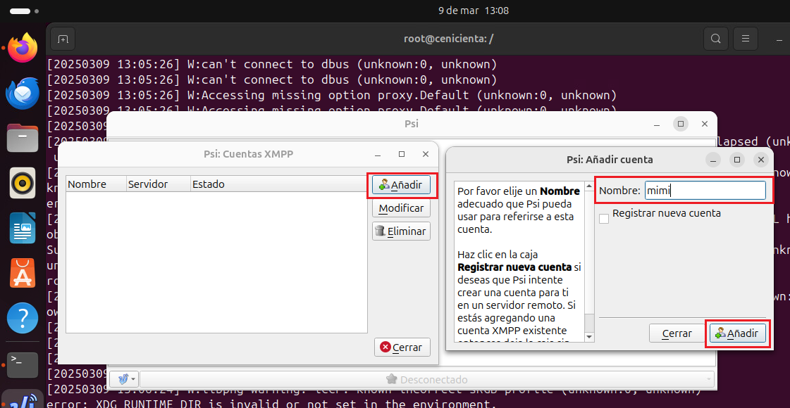 Instalación y configuración de un servidor de mensajería instantánea ...