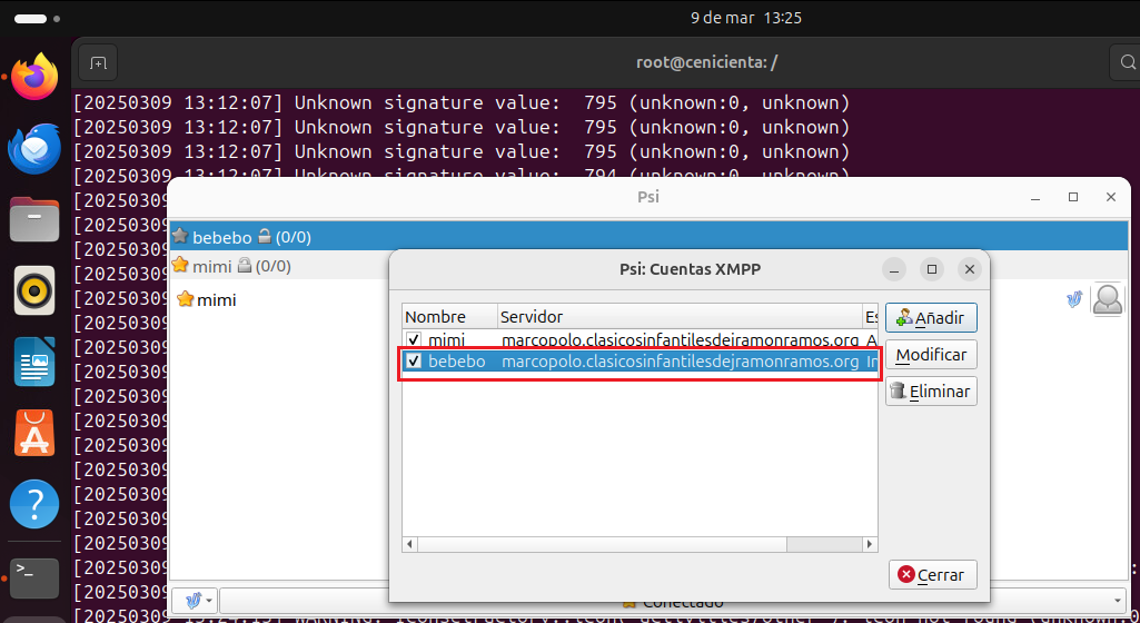 Instalación y configuración de un servidor de mensajería instantánea ...